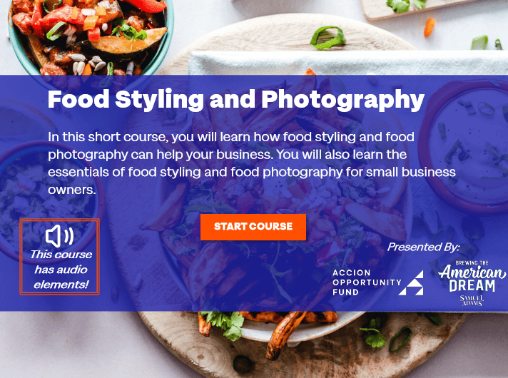 Food Styling and Food Photography - Accion Opportunity Fund